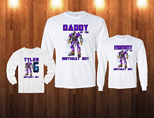 Robot Custom Shirt, Robot Birthday Shirt, Personalized Robot Shirt, Robot family shirts, Robot matching family Birthday Shirt, Birthday t-shirt for girls and boys