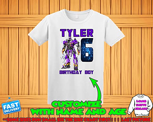 Robot Custom Shirt, Robot Birthday Shirt, Personalized Robot Shirt, Robot family shirts, Robot matching family Birthday Shirt, Birthday t-shirt for girls and boys