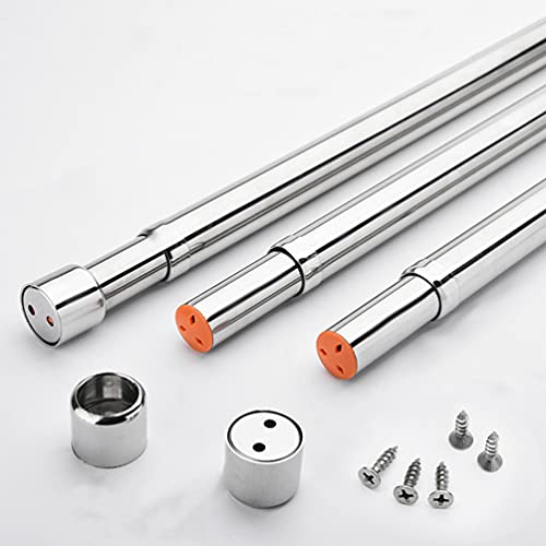 Healeved Retractable Clothes Rack Clothes Reach Poles Stainless Steel Retractable Pole Garment Clothes Stick Drying Fork Clothesline Prop for Indoor Outdoor 56cm-100cm Curtain Rod Hangers