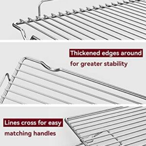 Cooling Rack for Baking and Cooking, Stainless Steel Wire Baking Oven Rack, Sturdy Oven Safe Baking Rack, 17.7"L*14.17"W Fits Chicken Wing, Jelly Roll, Cookies (Compatible with Dalxo Wall Oven)