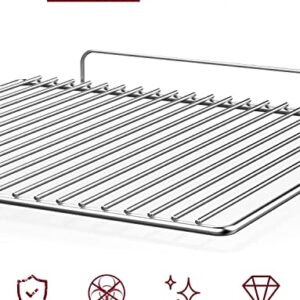 Cooling Rack for Baking and Cooking, Stainless Steel Wire Baking Oven Rack, Sturdy Oven Safe Baking Rack, 17.7"L*14.17"W Fits Chicken Wing, Jelly Roll, Cookies (Compatible with Dalxo Wall Oven)