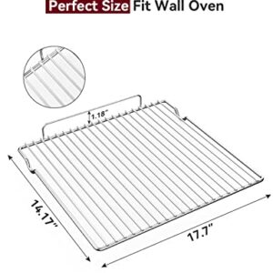 Cooling Rack for Baking and Cooking, Stainless Steel Wire Baking Oven Rack, Sturdy Oven Safe Baking Rack, 17.7"L*14.17"W Fits Chicken Wing, Jelly Roll, Cookies (Compatible with Dalxo Wall Oven)