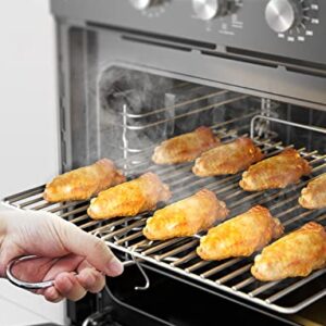 Cooling Rack for Baking and Cooking, Stainless Steel Wire Baking Oven Rack, Sturdy Oven Safe Baking Rack, 17.7"L*14.17"W Fits Chicken Wing, Jelly Roll, Cookies (Compatible with Dalxo Wall Oven)