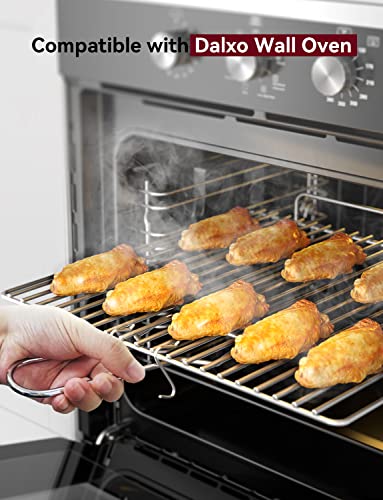 Cooling Rack for Baking and Cooking, Stainless Steel Wire Baking Oven Rack, Sturdy Oven Safe Baking Rack, 17.7"L*14.17"W Fits Chicken Wing, Jelly Roll, Cookies (Compatible with Dalxo Wall Oven)