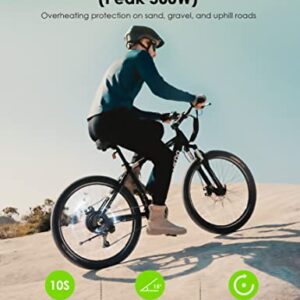 Oraimo Electric Bike for Adults,350W BAFANG Motor(Peak 500W), 4A 3H Fast Charge, UL Certified 468Wh Li-ion Battery, 26" Mountain Ebike Shimano 21 Speed, Air Saddle Adult Electric Bicycle