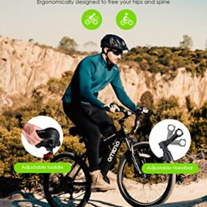 Oraimo Electric Bike for Adults,350W BAFANG Motor(Peak 500W), 4A 3H Fast Charge, UL Certified 468Wh Li-ion Battery, 26" Mountain Ebike Shimano 21 Speed, Air Saddle Adult Electric Bicycle