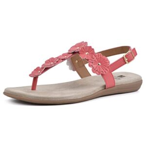 white mountain women's liftoff sandal, coral/smooth, 9.5 m