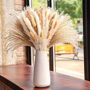 Der Rose 17 Inches Dried Pampas Grass for Boho Bathroom Bedroom Kitchen Living Room Office Home Room Fall Decor Aesthetic