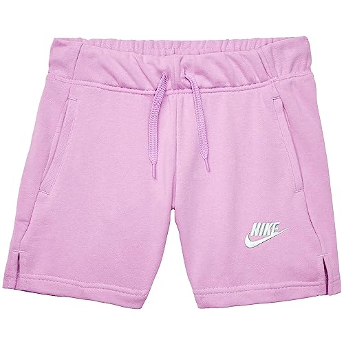 Nike Big Girls Sportswear Club French Terry Shorts (X-Large, Violet Shock/Mint Foam)