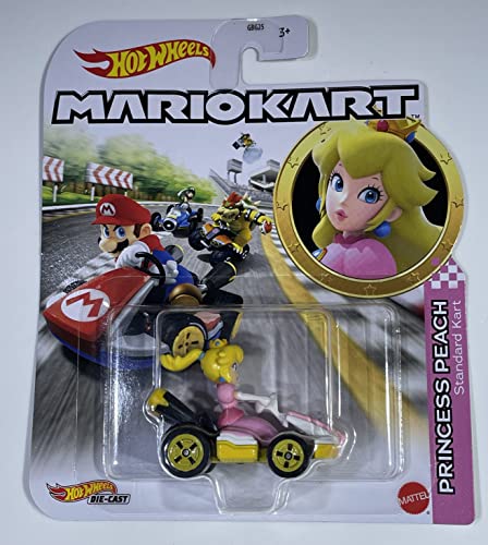 Hot Wheels - Mario Kart - Princess Peach Standard Kart - 2023 - Mint/NrMint Ships Bubble Wrapped in a Box