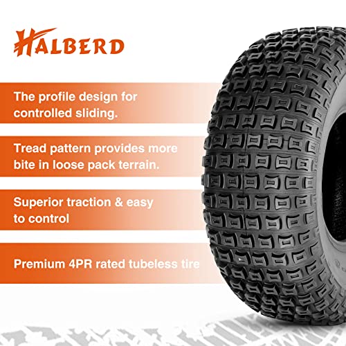 HALBERD 20x7-8 ATV Tires, Sport Quad 20x7x8 All Terrain Tires 20x7x8 UTV ATV Tires 4PR Fits 8’’ Rims, Tubeless, Set of 2