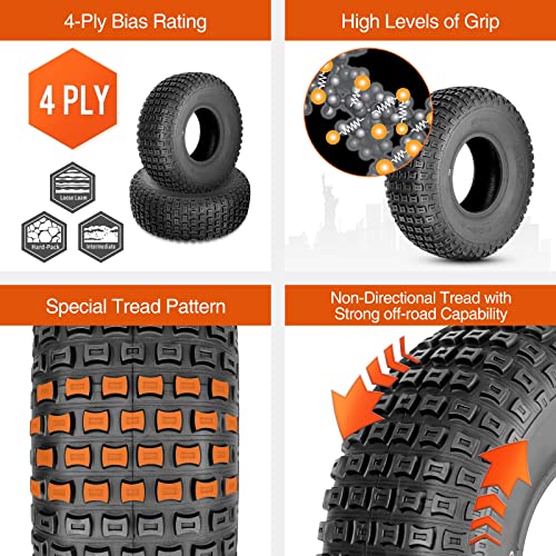 HALBERD 20x7-8 ATV Tires, Sport Quad 20x7x8 All Terrain Tires 20x7x8 UTV ATV Tires 4PR Fits 8’’ Rims, Tubeless, Set of 2