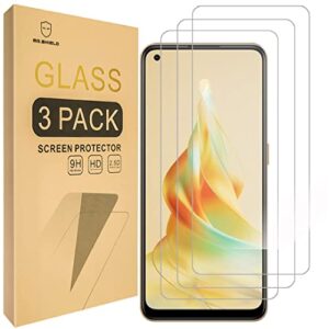 mr.shield [3-pack] designed for oppo reno8 t 4g / reno 8t 4g [4g lte only] (will not for 5g version [tempered glass] [japan glass with 9h hardness] screen protector with lifetime replacement