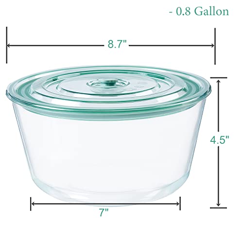 Opexscal 2-in-1 Trifle Bowl with Lid, Trifle Dish for Layered Desserts, Large Salad Bowl with Lid