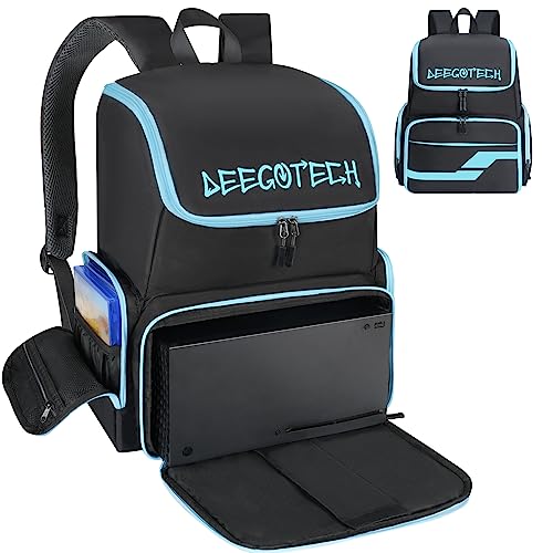 Travel Carrying Backpack Compatible with Xbox Series X/S, Travel Bag with 2 Separate Large Storage for Console 15.6" Laptop Controller Headset, Multiple Separate Pockets for Gaming Accessories