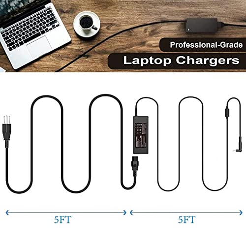 90W Universal Laptop Charger ETL Replacement for Dell HP Acer Asus Lenovo IBM Toshiba Samsung Sony Fujitsu Gateway Notebook Ultrabook Chromebook 15V 16V 18.5V 19V 19.5V 20V AC Adapter Power Supply