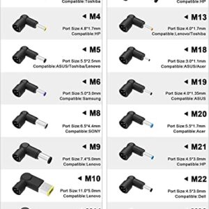 90W Universal Laptop Charger ETL Replacement for Dell HP Acer Asus Lenovo IBM Toshiba Samsung Sony Fujitsu Gateway Notebook Ultrabook Chromebook 15V 16V 18.5V 19V 19.5V 20V AC Adapter Power Supply