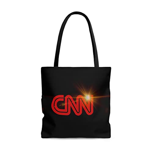 C N N Aesthetic Tote Bag for Women and Men Beach Bag Shopping Bags School Shoulder Bag Reusable Grocery Bags