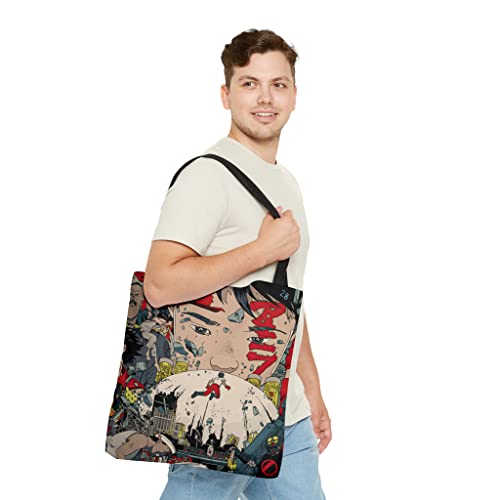 aki-ra Aesthetic manga Tote Bag for Women and Men Beach Bag Shopping Bags School Shoulder Bag Reusable Grocery Bags