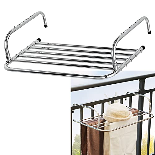 whalebee Laundry Drying Rack Multifunctional Adjustable Clothes Drying Racks Stainless Steel Laundry Rack Space Saving for Indoor and Outdoor - Balcony Windowsill Railings ( Size : 40cm )