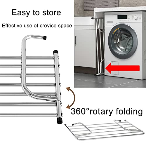 whalebee Laundry Drying Rack Multifunctional Adjustable Clothes Drying Racks Stainless Steel Laundry Rack Space Saving for Indoor and Outdoor - Balcony Windowsill Railings ( Size : 40cm )