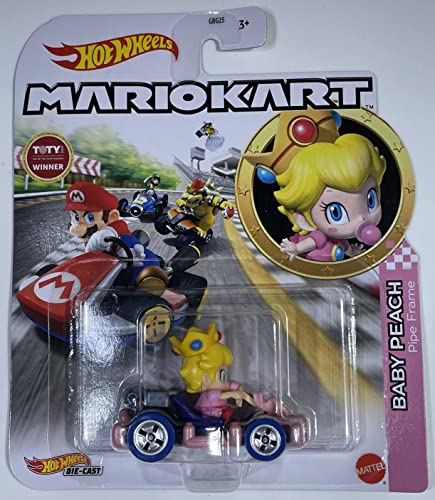 Hot Wheels - Mario Kart - Baby Peach - Pipe Frame - Mint/NrMint Ships Bubble Wrapped in a Box