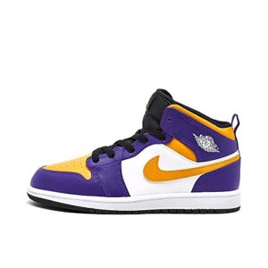 little kid's jordan 1 mid dark concord/taxi-white-black (dq8424 517) - 11