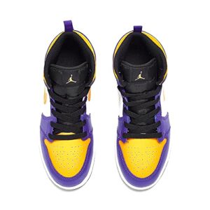 Little Kid's Jordan 1 Mid Dark Concord/Taxi-White-Black (DQ8424 517) - 11