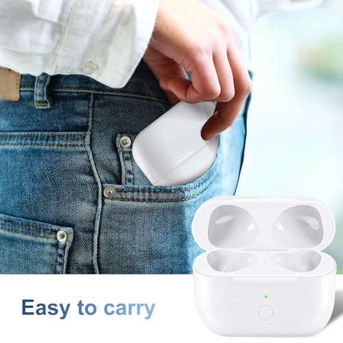 Wireless Charging Case Compatible with AirPods 3rd Generation Charging Case Replacement Charger Case Cover for Air Pods 3 Gen with Bluetooth Pairing Sync Button Quick-Pairing Button (No Earbuds)