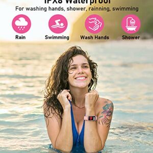 Smart Watch Fitness Tracker with Heart Rate Blood Oxygen Blood Pressure Sleep Monitor 100 Sports Modes Step Calorie Counter Activity Health Trackers IP68 Waterproof for Android Phones iPhone Women Men