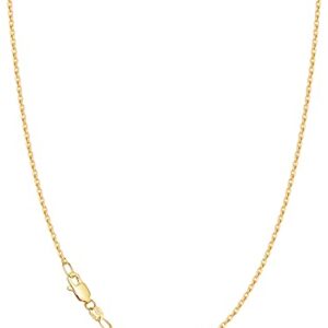 Jewlpire 18K Over Gold Chain Necklace for Women Girls, 1.2mm Cable Chain Gold Chain Thin & Dainty & Sturdy Women's Chain Necklaces 24inch