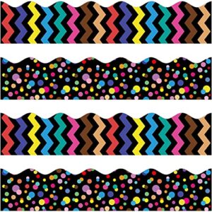 bright color border trim, 80ft bulletin board borders, poster board decorating supplies, decoration strips for bulletin board trim, teacher student use for classroom decor (2 set)