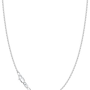 Jewlpire Solid 925 Sterling Silver Chain Necklace for Women Girls, 1.2mm Cable Chain Thin & Dainty & Sturdy Women's Chain Necklaces 18inch