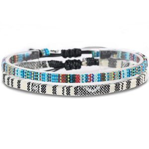 mens bracelet set handmade adjustable size easy to wear waterproof bracelets suitable for surfer suitable for men as gift (b)