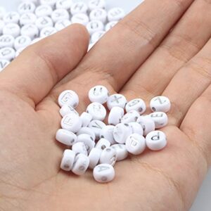 4x7mm Round Flat Alphabet Loose Spacer Beads for Jewelry Making Handmade DIY Bracelet Necklace Ket Chains Crafts