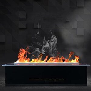 Fake flame fireplace Decorative fireplace 78.7 Inches Electric Fireplace Freestanding Heater Flame Effect Fireplace with Touch Screen Buttons, Black Metal Panel, No Need to Reserve Vents Electric fire