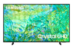 samsung 85-inch class crystal uhd 4k cu8000 series purcolor, object tracking sound lite, q-symphony, motion xcelerator, ultra slim, solar remote, smart tv with alexa built-in (un85cu8000, 2023 model)