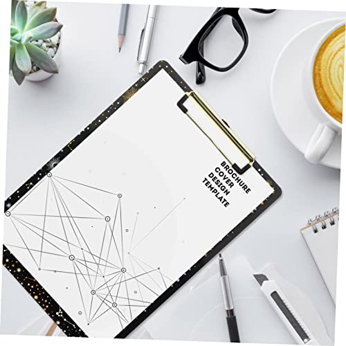 2pcs with Clipboards Letter Board Low File Writing Conference Size Pattern Office Paper Fashion for Portable Profile Holder Clipboard Exam Case Clip Document A Nurses