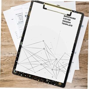 2pcs with Clipboards Letter Board Low File Writing Conference Size Pattern Office Paper Fashion for Portable Profile Holder Clipboard Exam Case Clip Document A Nurses