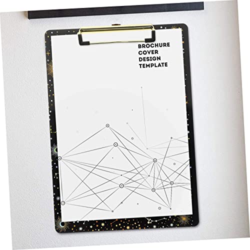 3pcs Pattern Clip Practical Exam Size for Fashion Office Low Portable Conference Teacher File Paper Decorative Storage A Letter Writing Holder Clipboard Profile Board