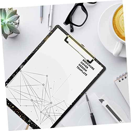 3pcs Pattern Clip Practical Exam Size for Fashion Office Low Portable Conference Teacher File Paper Decorative Storage A Letter Writing Holder Clipboard Profile Board