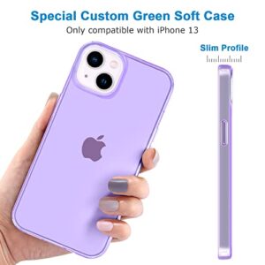 JJGoo Compatible with iPhone 13 Mini Case, Soft Transparent Shockproof Protective Slim Thin Bumper Phone Cover for iPhone 13 Mini - 5.4 inch, Translucent Purple