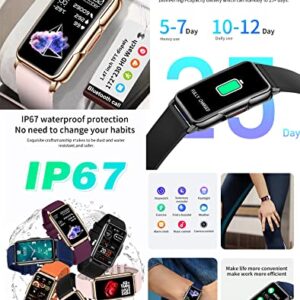 FORSINING Smart Watch Heart Rate Blood Oxygen Monitor 1.47" for Women Men Speed Measurement Sleep Tracker IP67 Waterproof for Android iOS Phones, Black Black