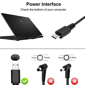 Juyoon 240W Charger for MSI Stealth 17 14 Studio MSI Creator Z16 HX CreatorPro Z16P Z17 MSI GP77 GS77 GE76 GE66 GP76 GP66 Laptop Power Supply 20V 12A A20-240P2A A