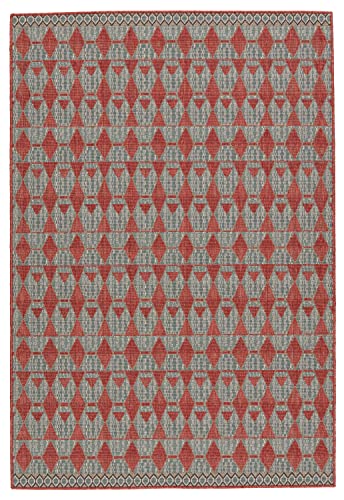 Jaipur Living Vibe Maji 4'X6' Area Rug, Global Red for Outdoor Spaces