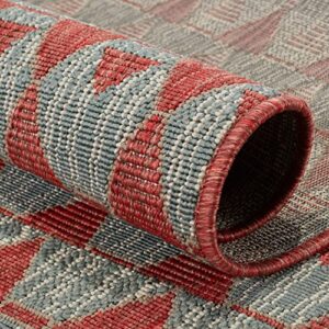 Jaipur Living Vibe Maji 4'X6' Area Rug, Global Red for Outdoor Spaces