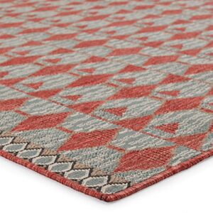 Jaipur Living Vibe Maji 4'X6' Area Rug, Global Red for Outdoor Spaces