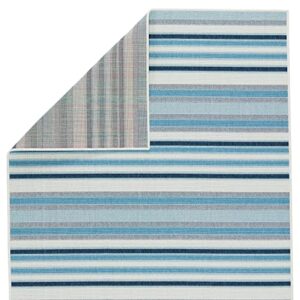 Jaipur Living Vibe Lloria 2'X3' Area Rug, Coastal Blue for Outdoor Spaces.