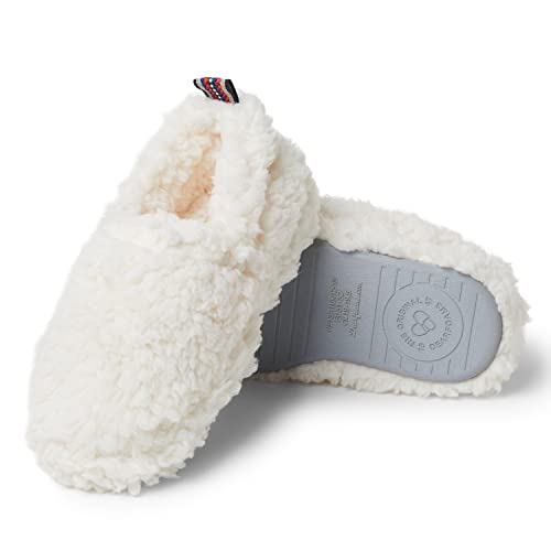 Dearfoams Kids Washable Skye Pile Closed Back Slipper, Muslin, US 9-10 Unisex Toddler