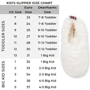 Dearfoams Kids Washable Skye Pile Closed Back Slipper, Muslin, US 9-10 Unisex Toddler